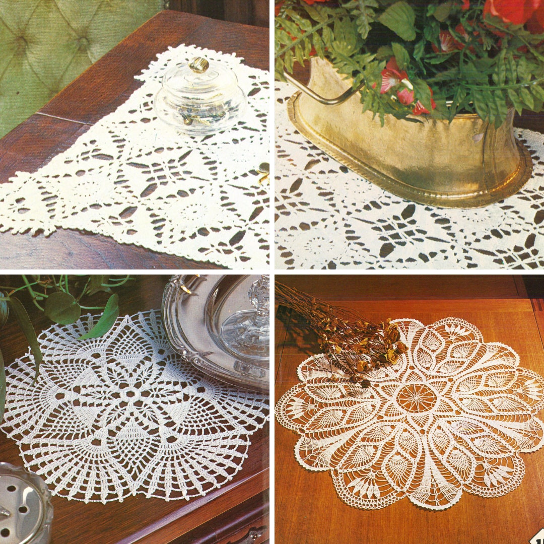 Vintage Crochet Doily Patterns Three Vintage Patterns Instant Download ...