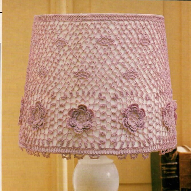 Vintage Crochet Pattern ~ Light Reading Lamp Shade Cover ~ Instant ...