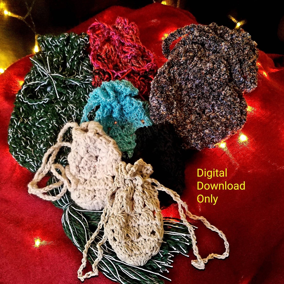 Diamond Stitch Crochet Trinket Bag Pattern; Multiple Sizes; Stash Bag ...