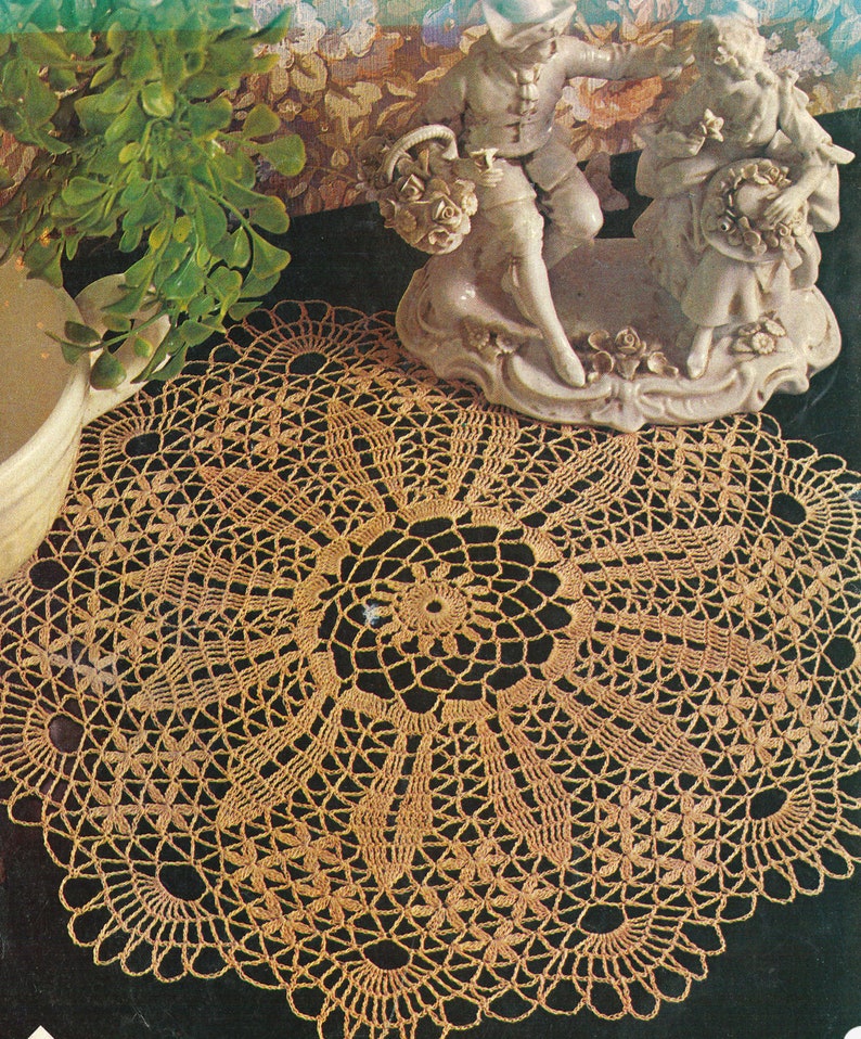 Vintage Astraea Crochet Doily Pattern – Round Floral Design (PDF ...