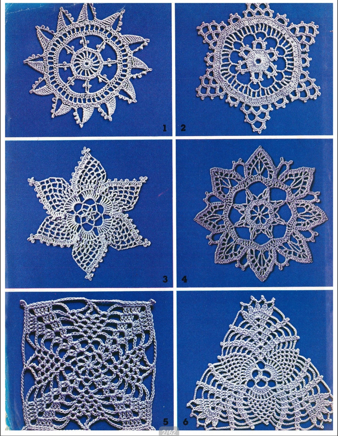Crochet Motifs Patterns Six Different Crochet Motifs - Etsy