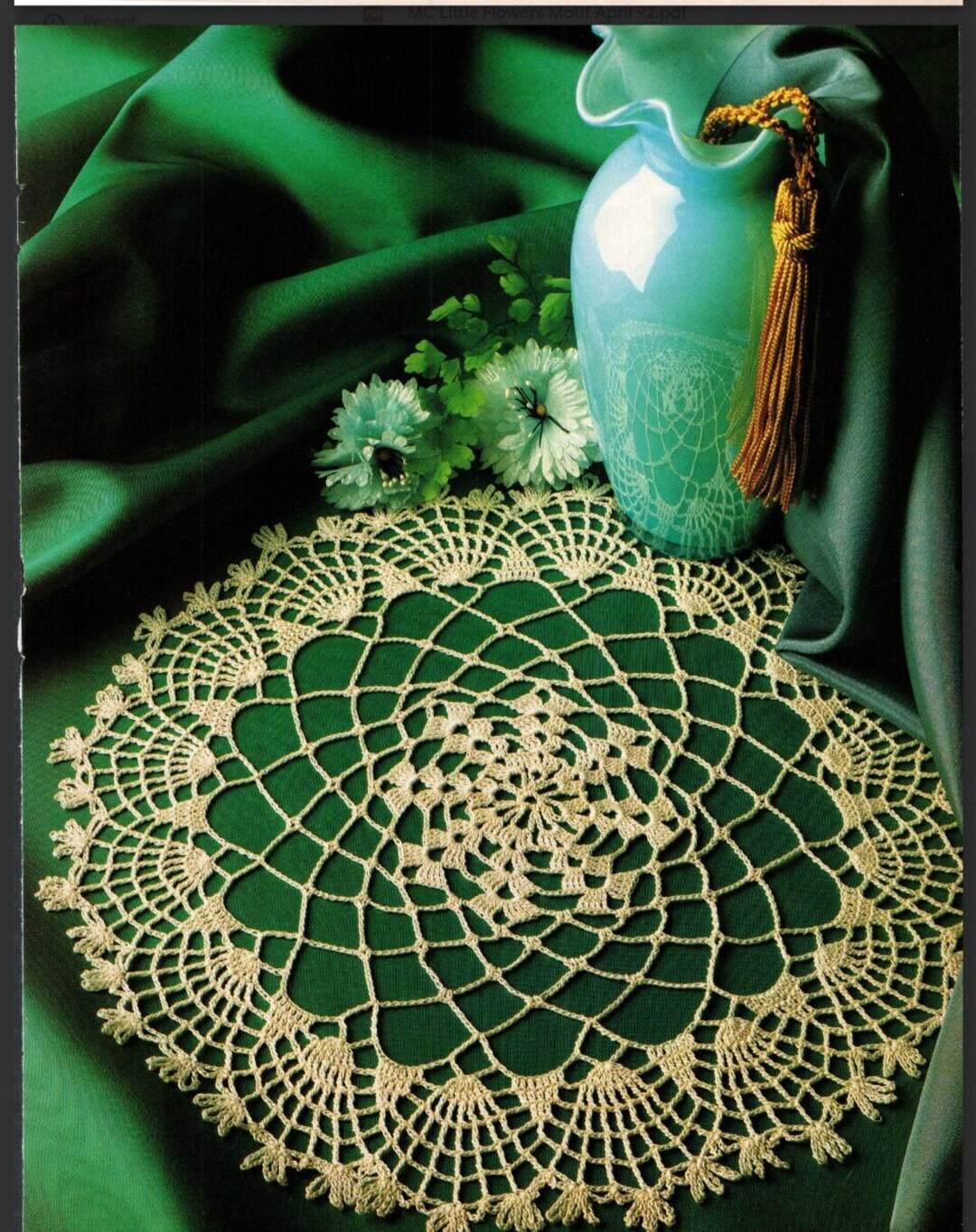 Solo Doily Pattern Vintage Crochet Patterns Instant Download PDF ...