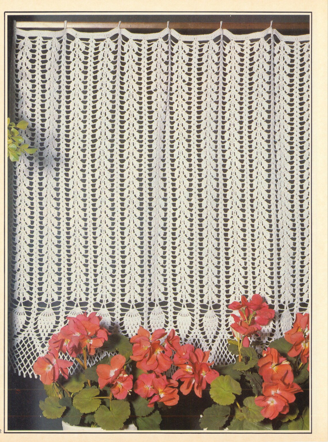 Vintage Crochet Cafe Curtain Pattern - Wedding Photo Backdrop (PDF ...