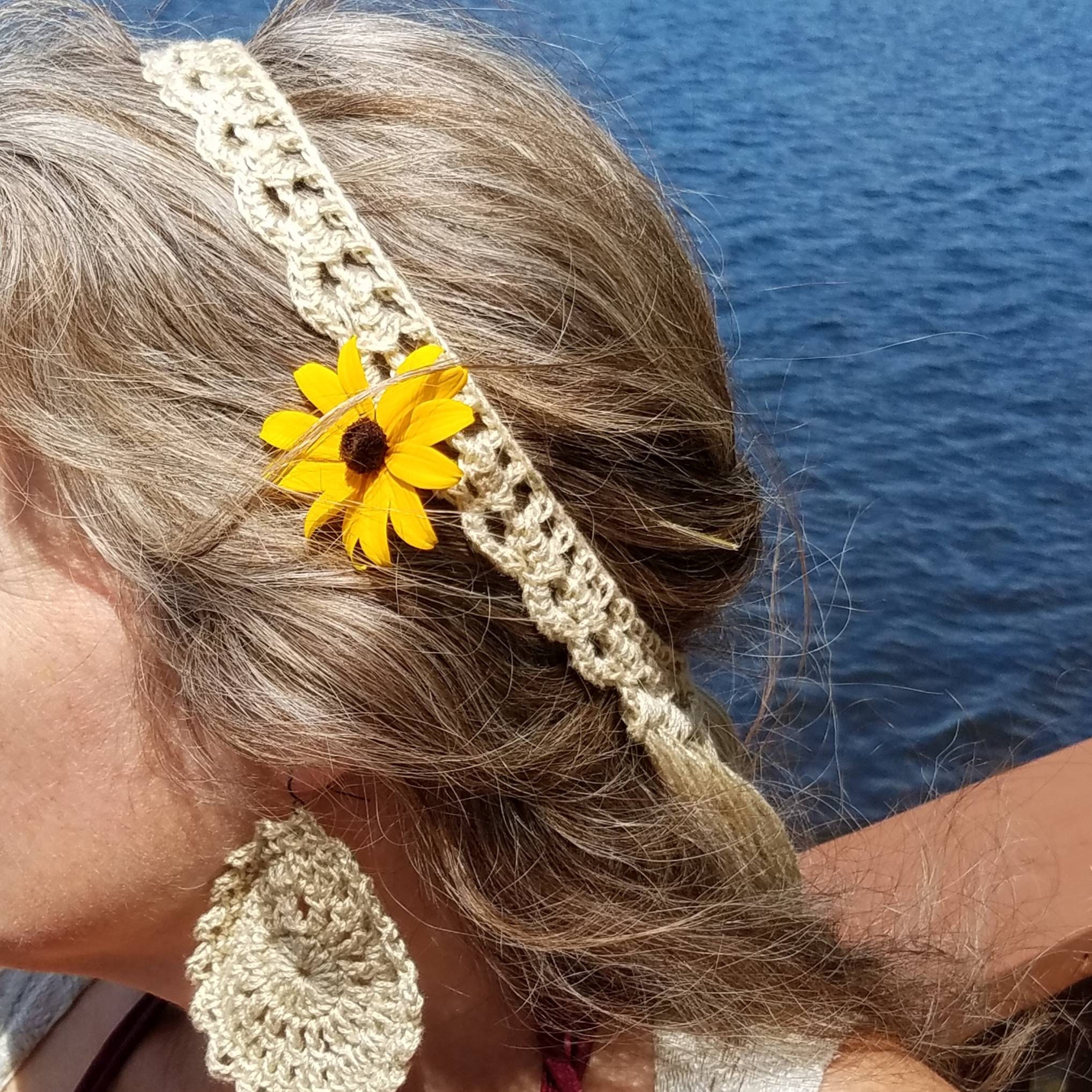 Crochet Boho Fringe Headband Pattern ~ Cottagecore Bridal Veil ~ Fairy ...