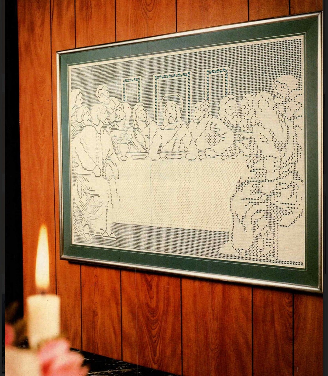 The Last Supper Wall Hanging Pattern - Vintage Filet Crochet Patterns ...