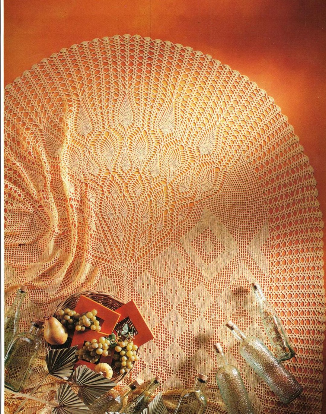 Pineapples in Prime Bedspread Pattern - Vintage Crochet Patterns - Instant Download - PDF ...