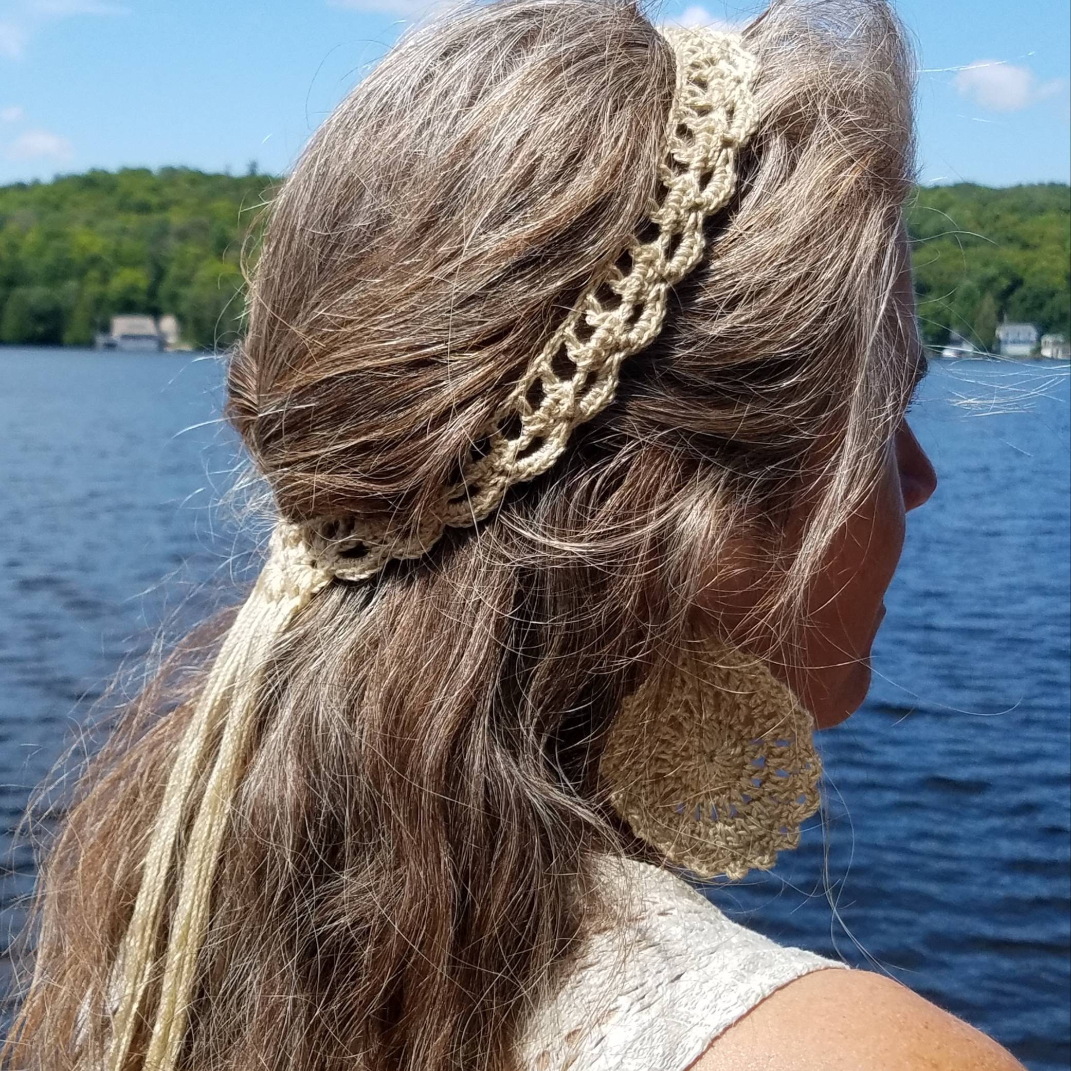 Crochet Boho Fringe Headband Pattern ~ Cottagecore Bridal Veil ~ Fairy ...