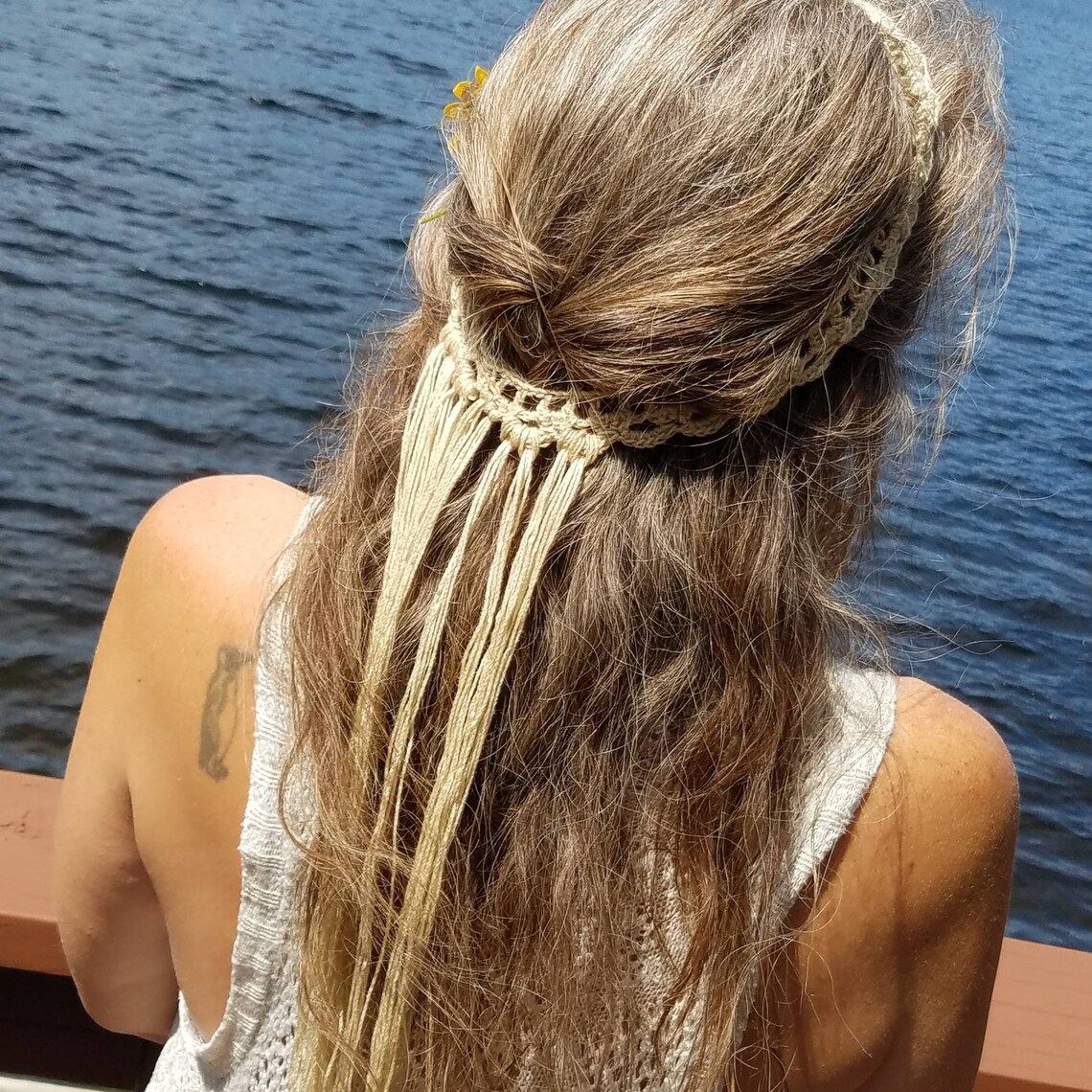 Crochet Boho Fringe Headband Pattern Cottagecore Bridal Veil - Etsy