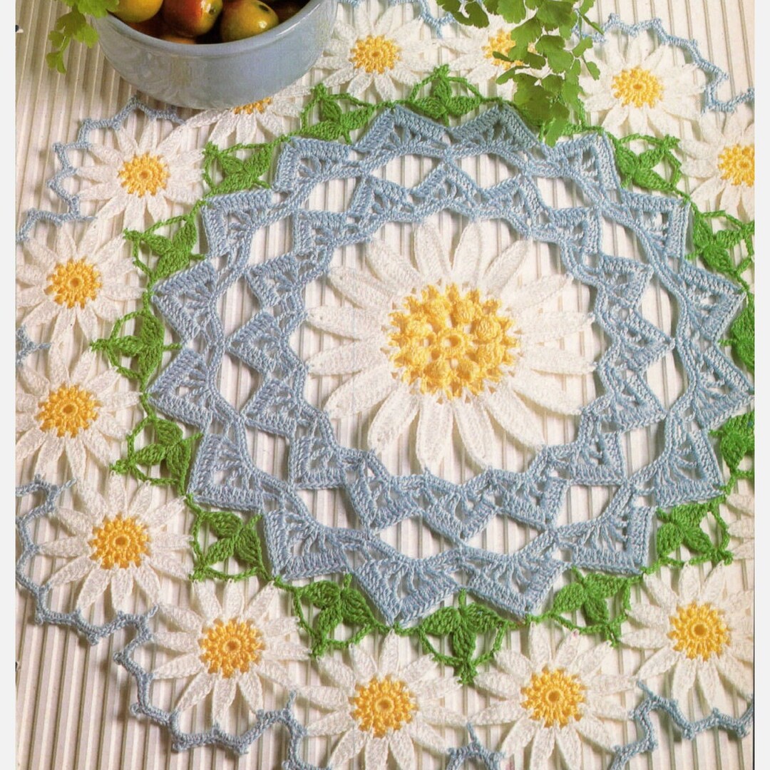 Daisy Corona Doily ~ Vintage Crochet Doily Pattern ~ Instant Download ...