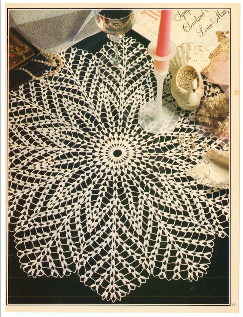 Vintage Crochet Doily Patterns Three Vintage Patterns - Etsy