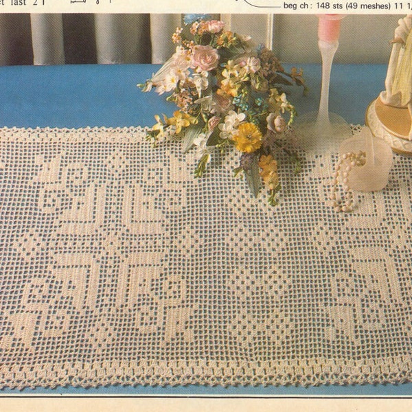 Crochet Table Runner Diagram - Etsy