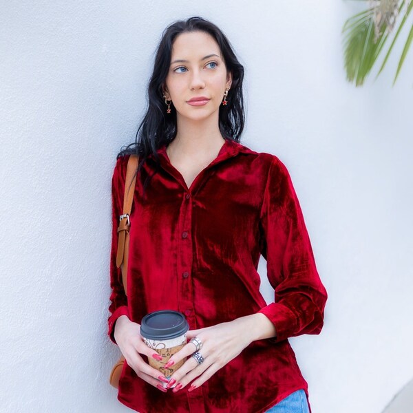 Velvet Boyfriend Shirt - Etsy