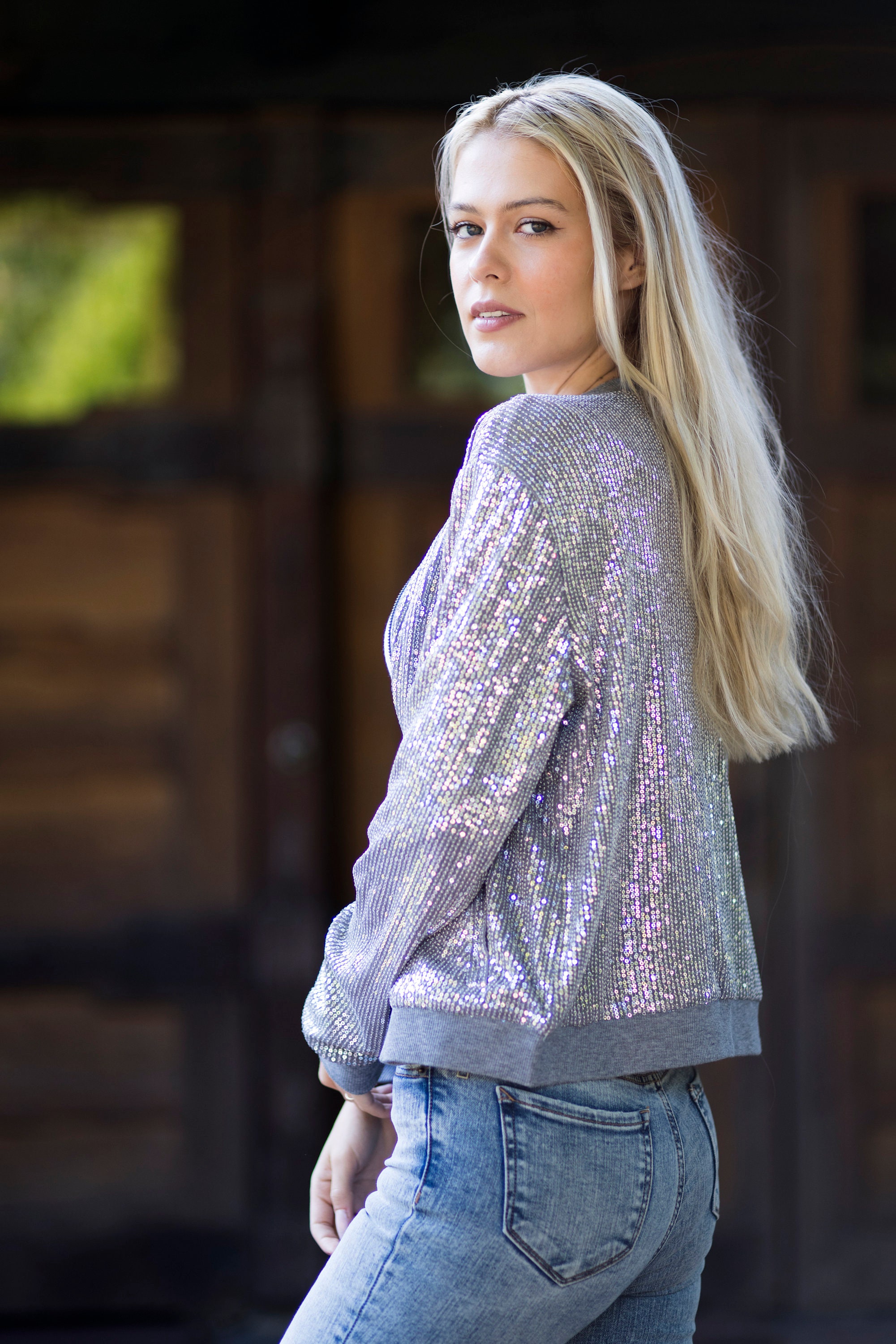 Sequin Cotton Bomber Jacket/club Dance Party - Etsy