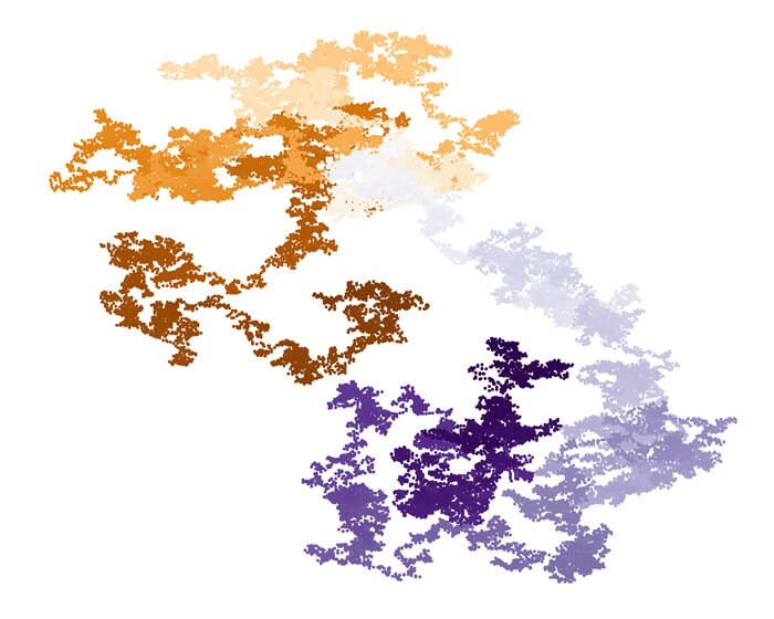 RANDOM WALK 3 | Math Poster Brownian Motion Instant Download Printable ...