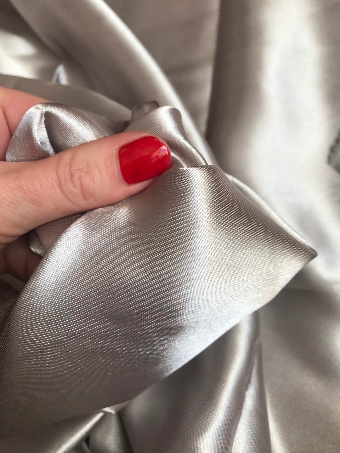 Shiny Silver Soft Twill Fabric Perfect for Dresses and - Etsy