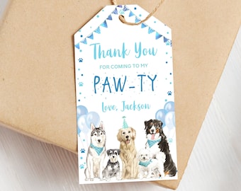 Dog Birthday Thank You Tag - Etsy
