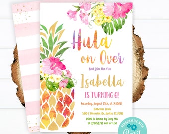 Hula on Over Birthday Invitation - Etsy