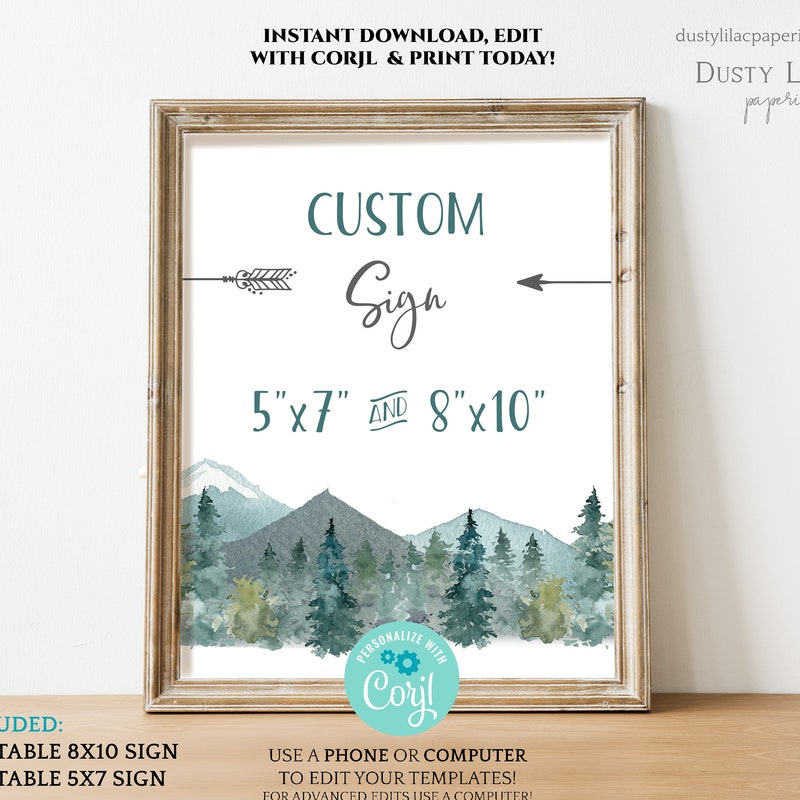 8x10 Printable Sign - Etsy