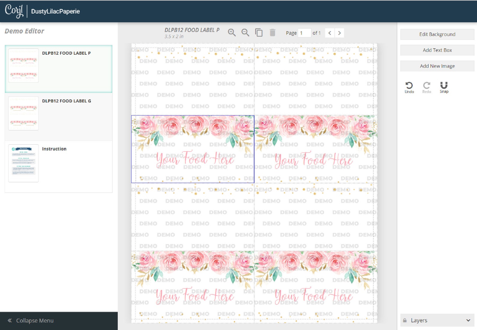 Printable Food Label Card Template Editable Buffet Sign Tent - Etsy