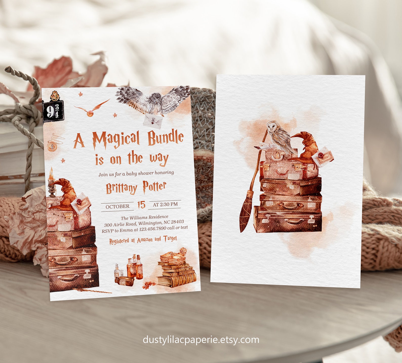 Editable Wizard Baby Shower Invitation Gender Neutral Magical - Etsy