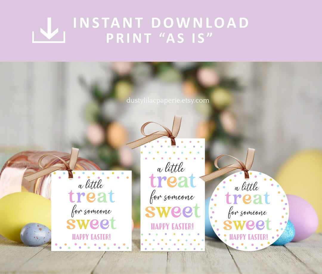 Printable Treat for Someone Sweet Easter Gift Tag, Happy Easter Basket ...