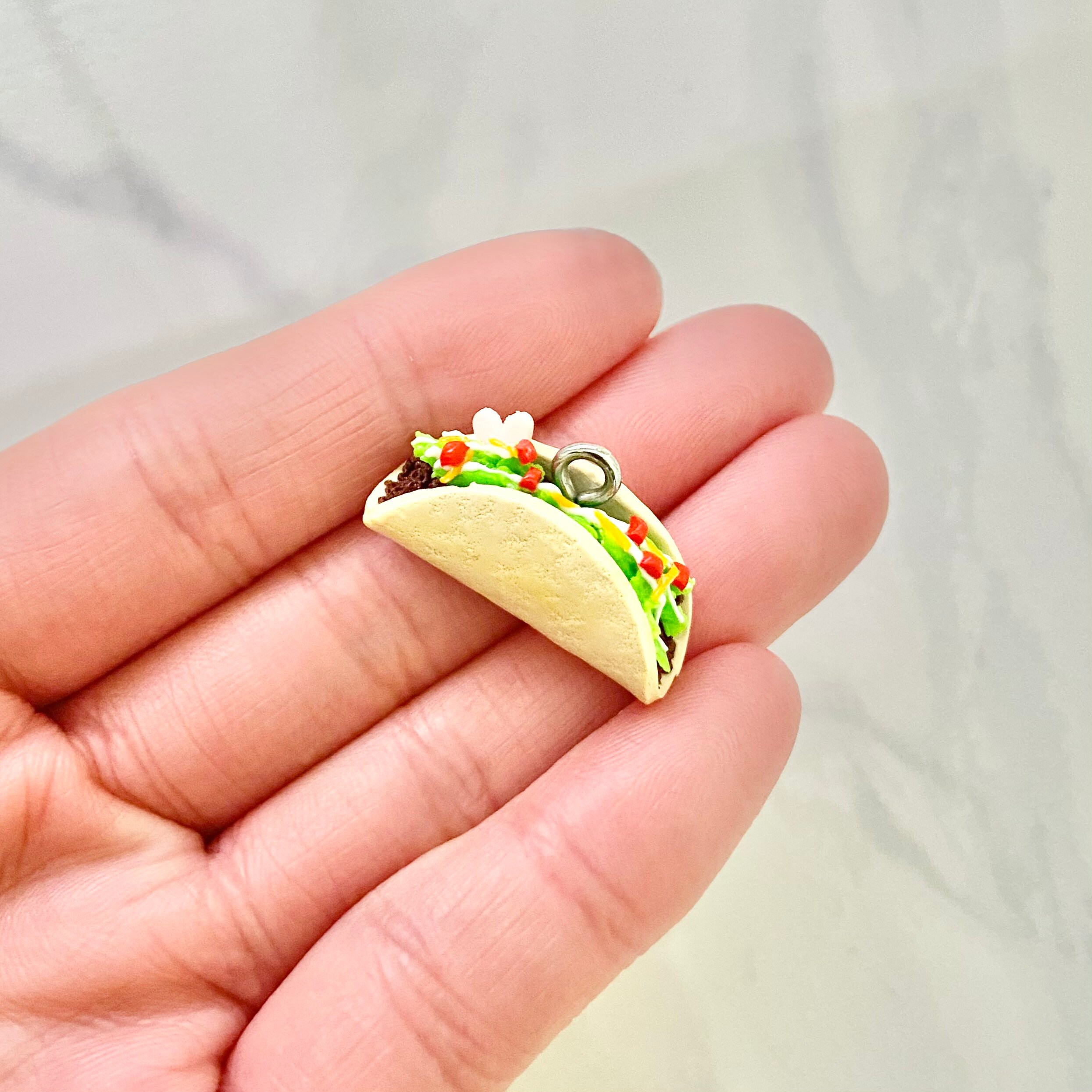 Taco Bout Awesome polymer clay charms keychain stitch | Etsy