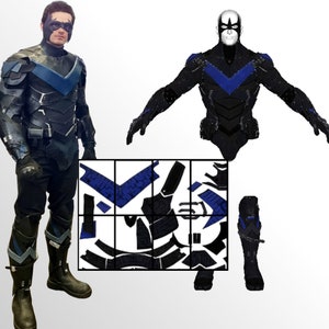 Bat Sidekick Blue Bird Knight Pepakura Cosplay Foam Templates - Etsy