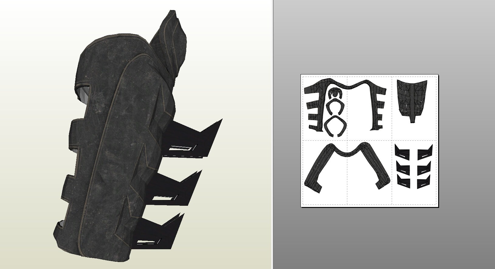TDK Bat Cosplay Pepakura Templates Patterns Christian Bale Nolan - Etsy