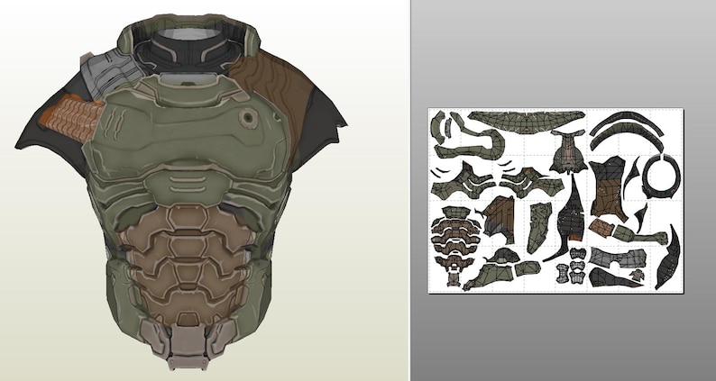 D00M Cosplay Pepakura Foam Templates Patterns - Etsy