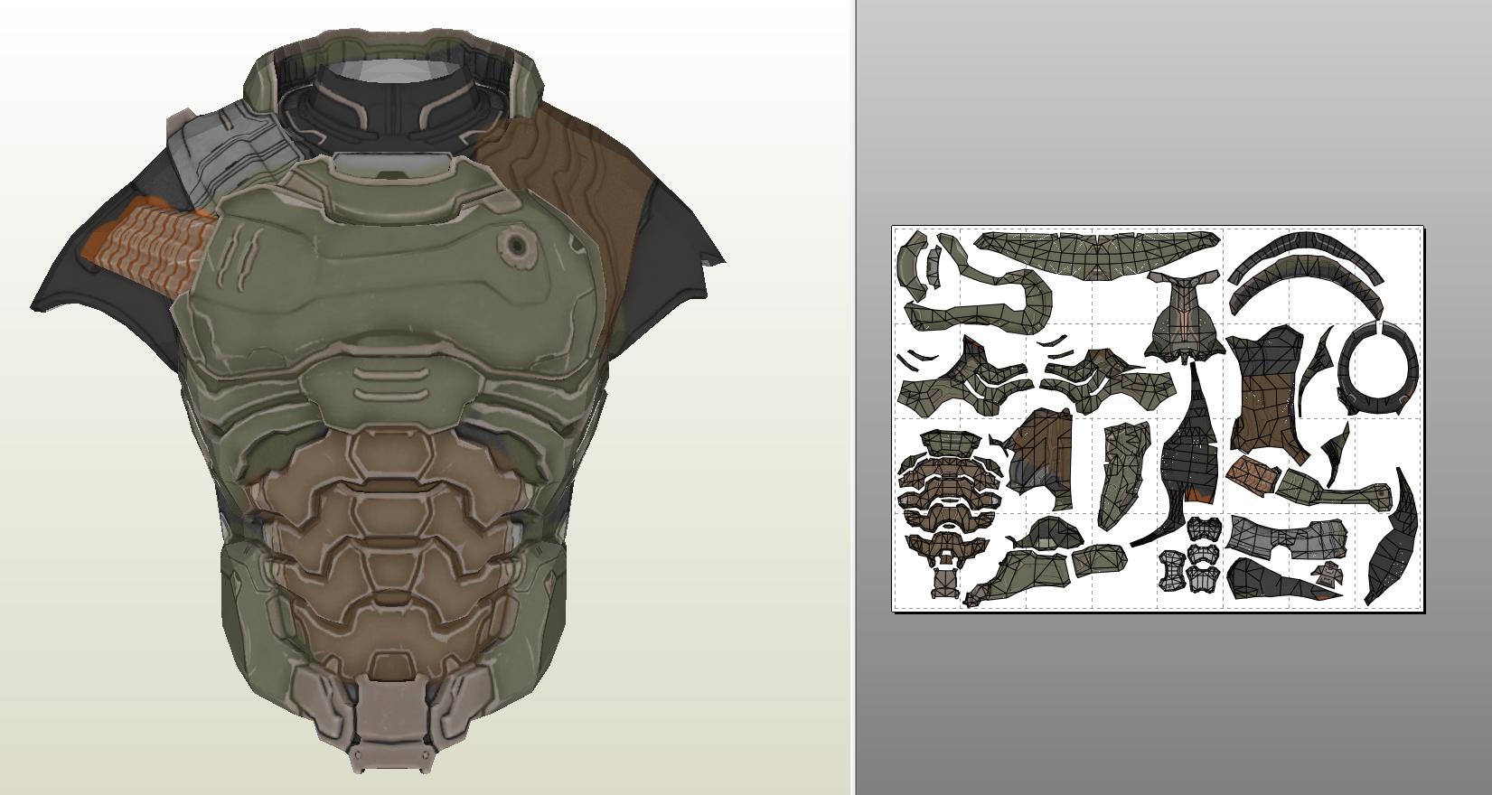 D00M Cosplay Pepakura Foam Templates Patterns - Etsy