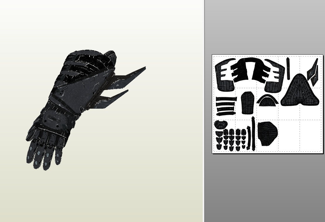 Future Bat Cosplay Gauntlet Pepakura Templates - Etsy