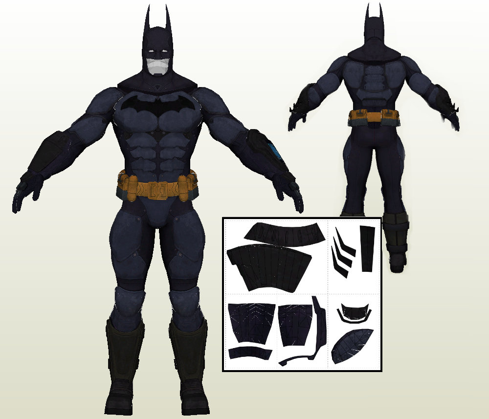 Patrones de plantillas pepakura para cosplay de Asylum City Armored Bat ...