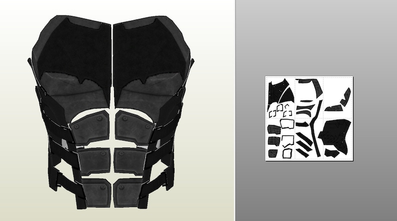 JL Bat Cosplay Pepakura Templates Patterns Zack Snyder - Etsy