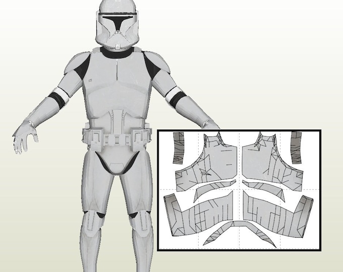 Foam Clone Trooper Armor Digital Templates (full Armor) (realistic ...