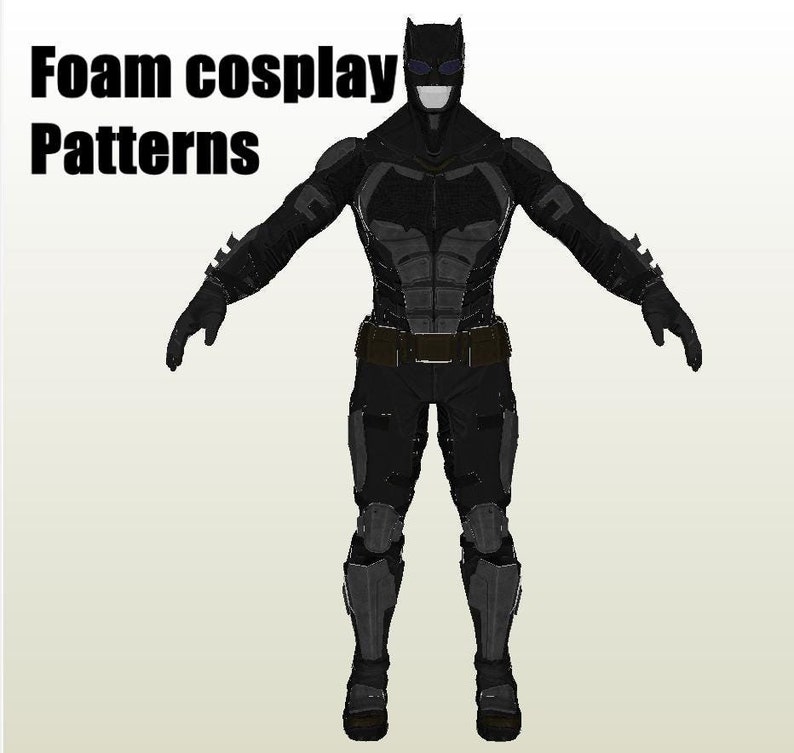 JL Bat Cosplay Pepakura Templates Patterns Zack Snyder - Etsy