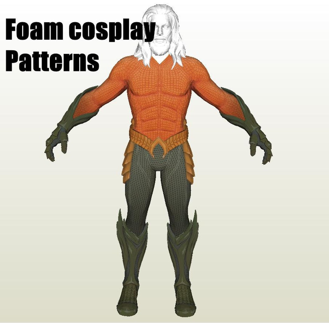 Aqµaman Cosplay Pepakura Templates Patterns Jason Mamoa - Etsy
