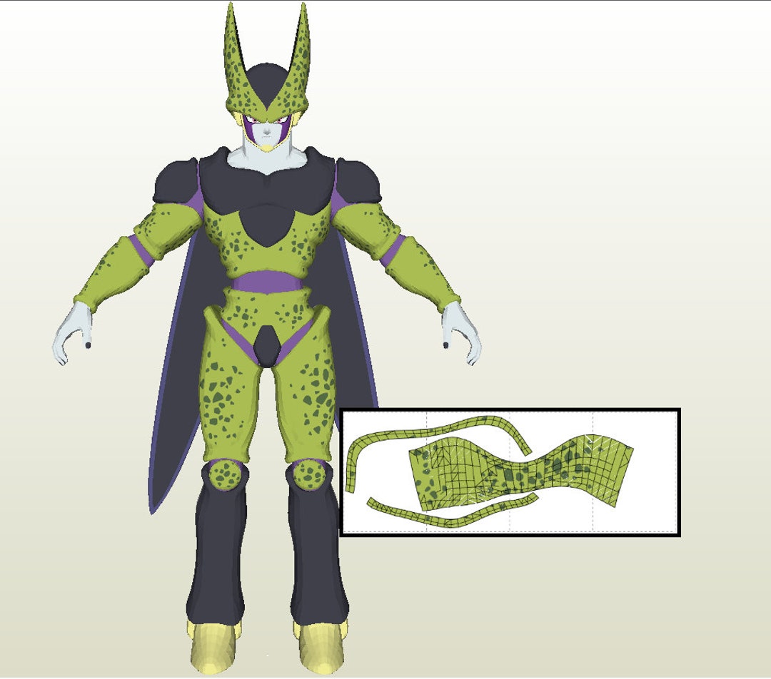 Plantillas de planos de Pepakura para cosplay de Perfect Cell - Etsy España