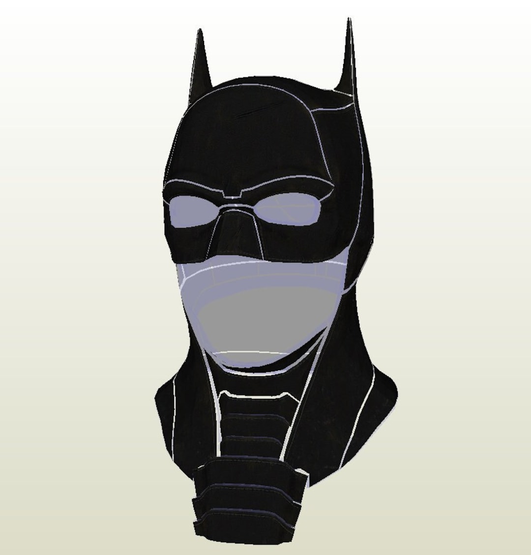 VENGEANCE Bat Cowl & Collar Templates Pepakura Patterns - Etsy