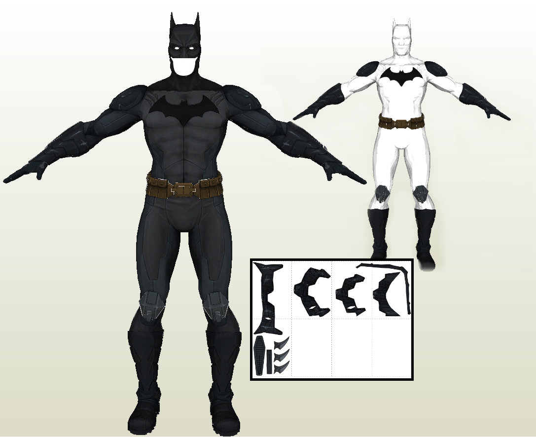 Bat NEW 52 Cosplay Pepakura Vengeance Patterns Foam Template Injustice ...