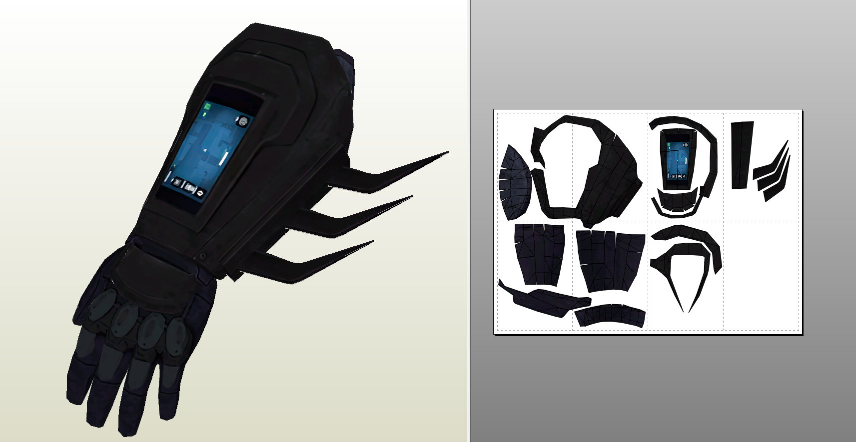 Patrones de plantillas pepakura para cosplay de Asylum City Armored Bat ...