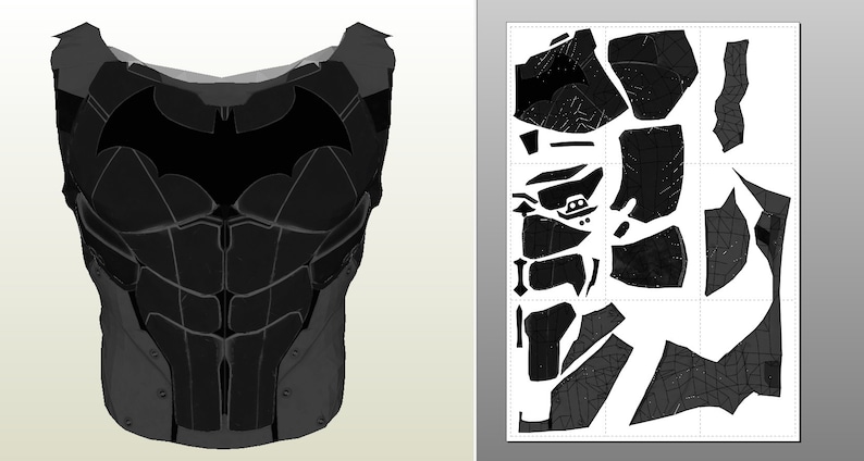 SS.KTJL Bat Cosplay Pepakura Templates Patterns - Etsy