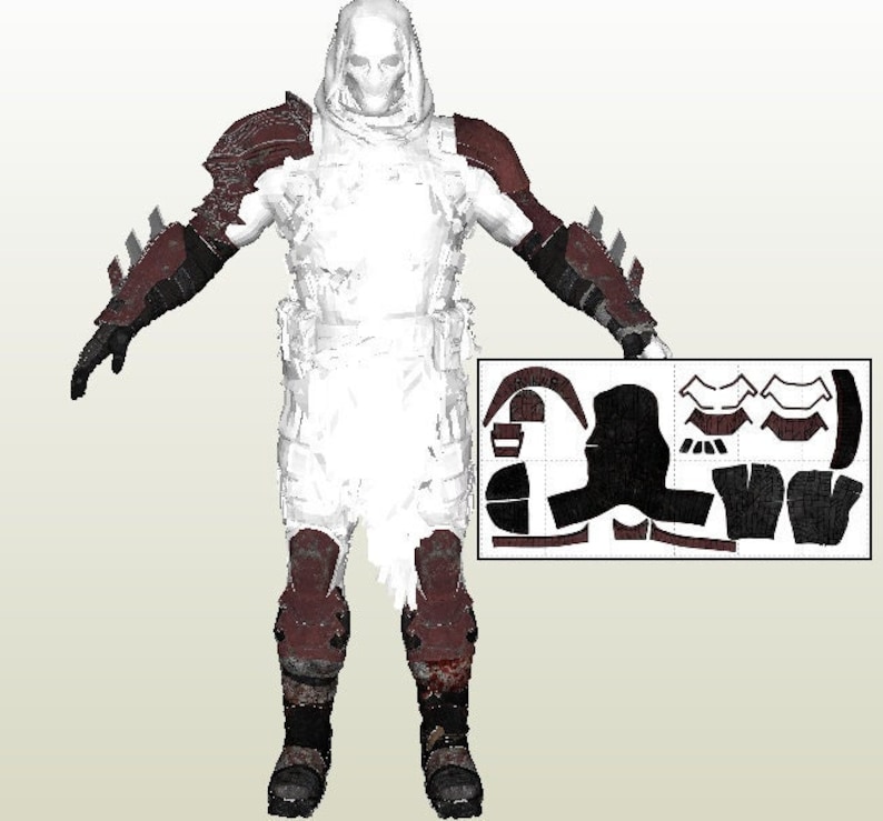 Az Bat Templar Cosplay Pepakura Templates Patterns - Etsy