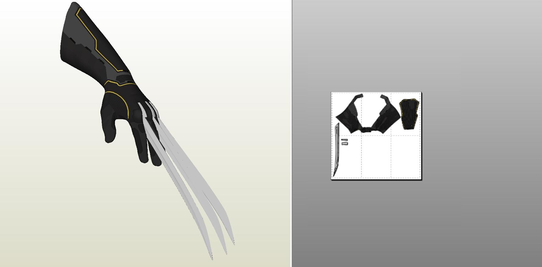W0LVERINE Ins0mnlac Cosplay Pepakura Templates Patterns - Etsy