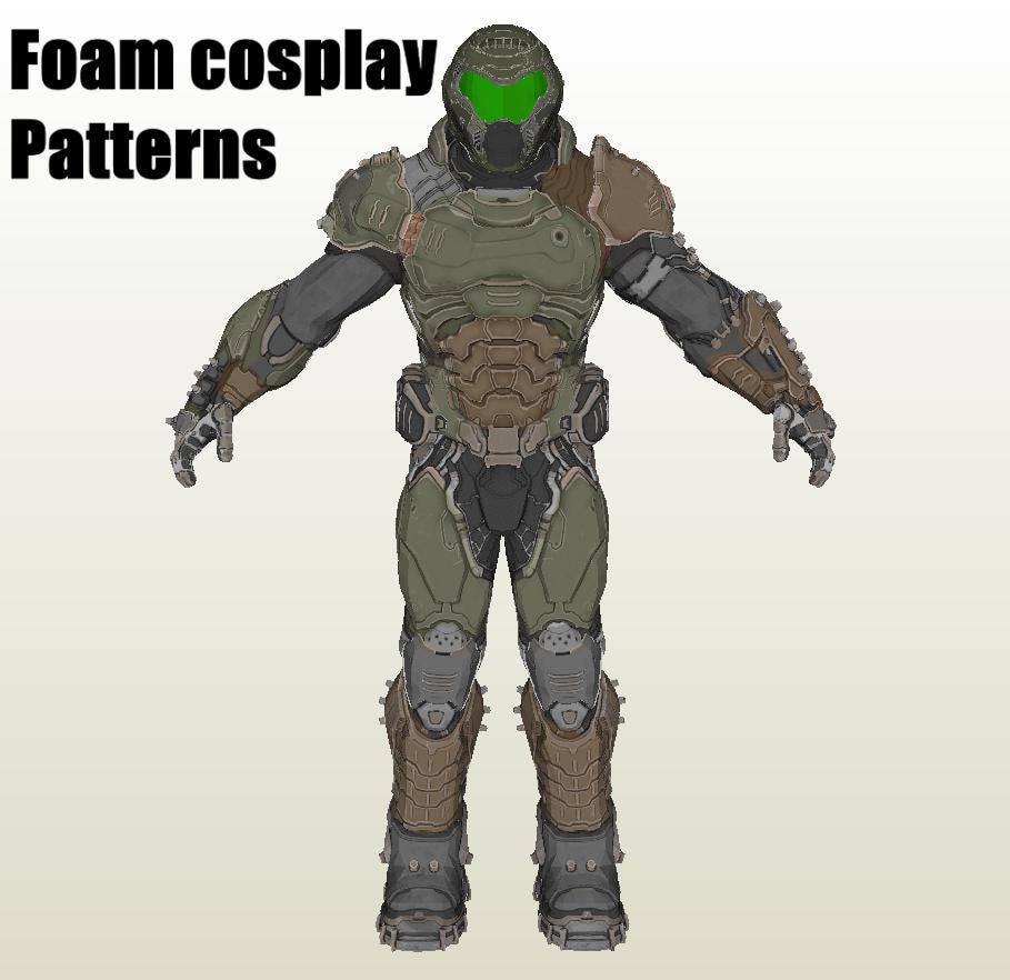 D00M Cosplay Pepakura Foam Templates Patterns - Etsy