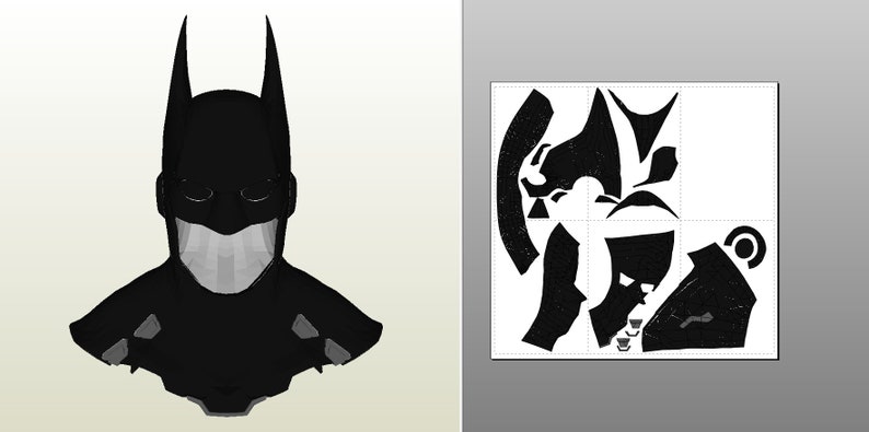 SS.KTJL Bat Cosplay Pepakura Templates Patterns - Etsy