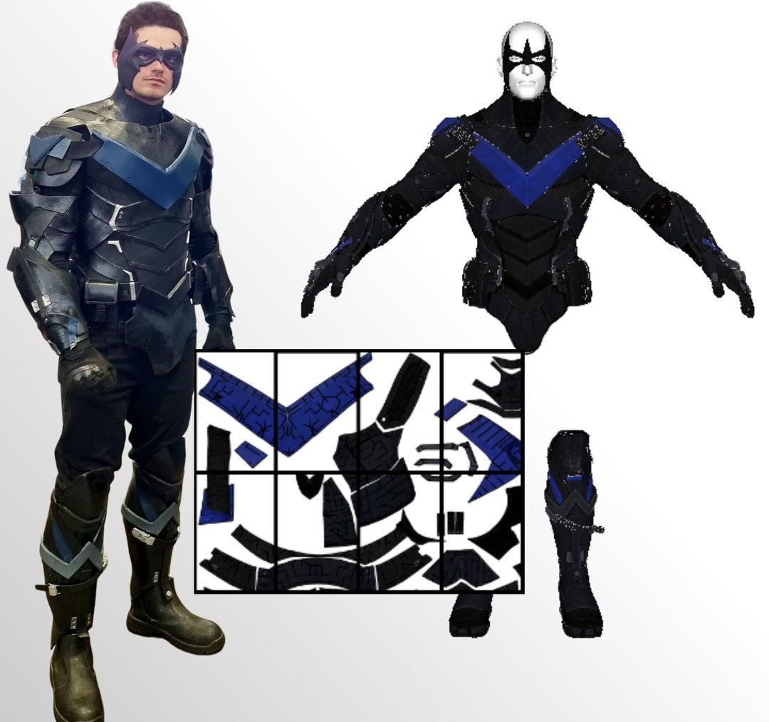 Bat Sidekick Blue Bird Knight Pepakura Cosplay Foam Templates - Etsy