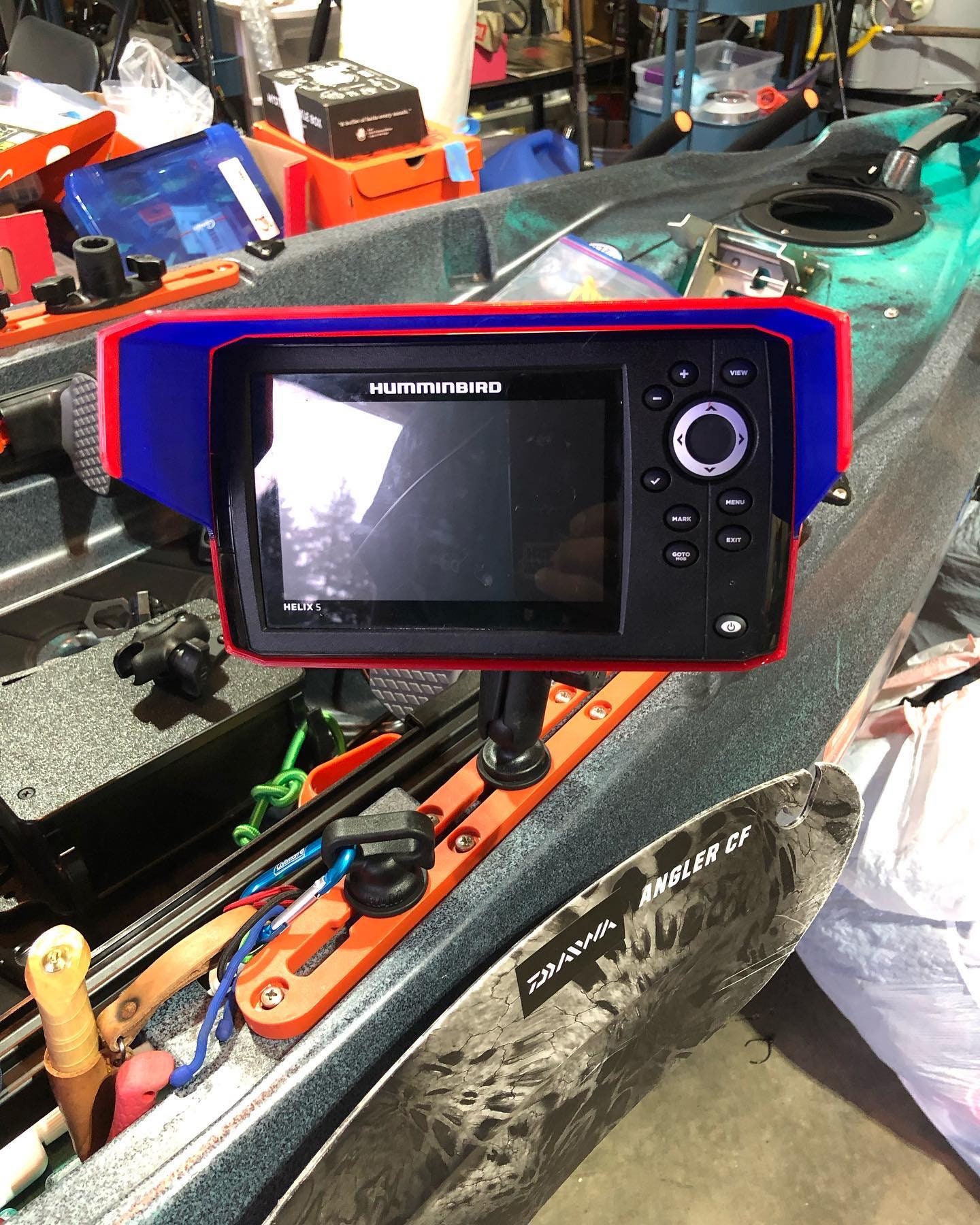 Humminbird Helix 5 Sunshade With Optional Bait Shelf: Customizable ...