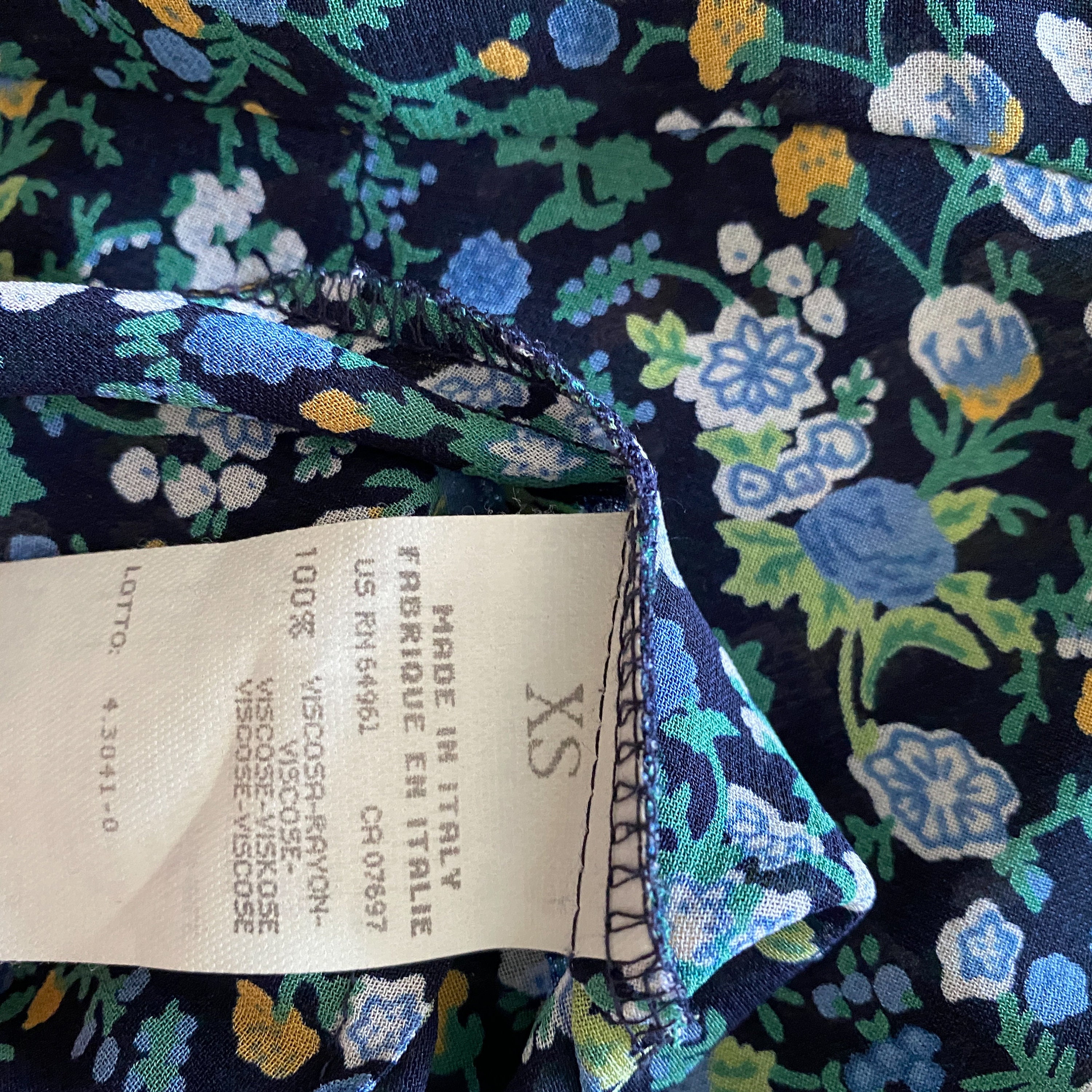 Vintage 1990s Sisley Benetton Italy Sheer Floral Maxi Dress XS Viscose ...