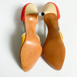 Vintage 1960s Johansen Color Block Cutout Stiletto Heels Pumps NOS - Etsy