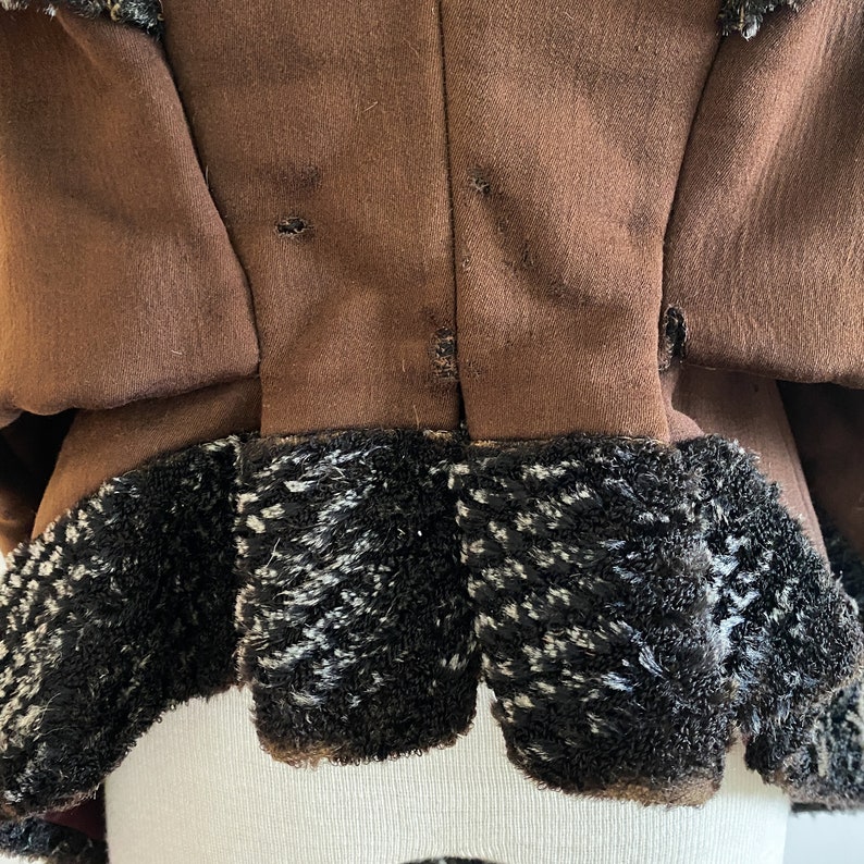 Antique Victorian Edwardian 1880s Brown Wool Bustle Coat Cape Fitted - Etsy